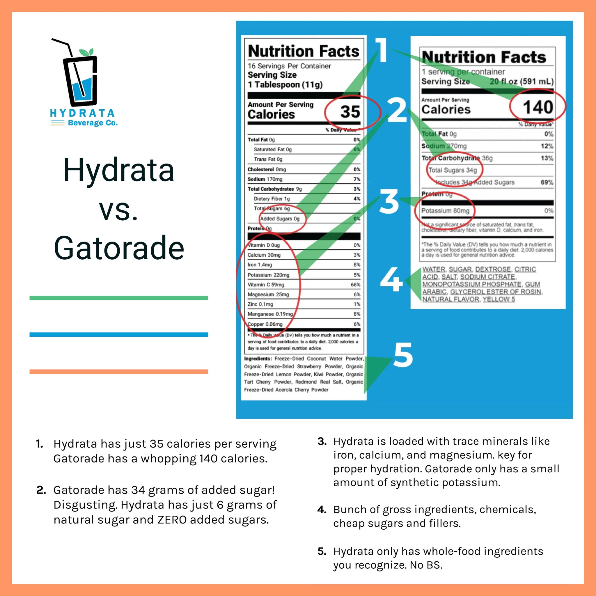Hydrata Electrolyte Beverage Powder - Original Flavor