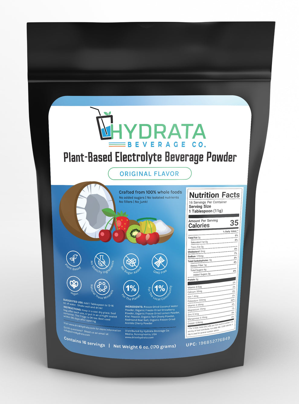 Hydrata Electrolyte Beverage Powder - Original Flavor